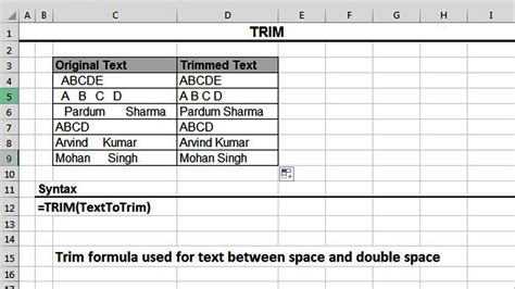 Trim Formula In Excel Excel Tips And Tricks Excel Formula Learn Bulk Youtube