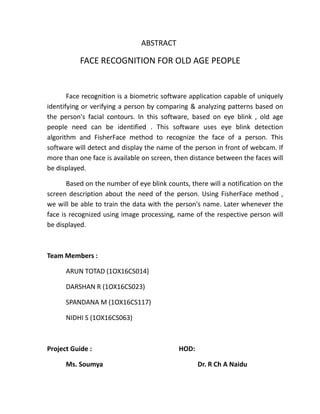 Face Recognition PDF