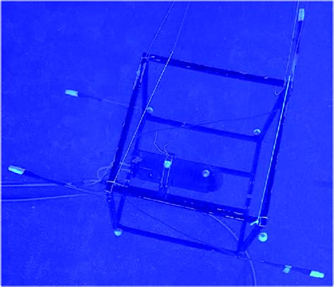 the sensor platform with hydroacoustic transducers on rods qualisys