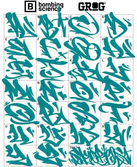 Graffiti Alphabet On Calendar
