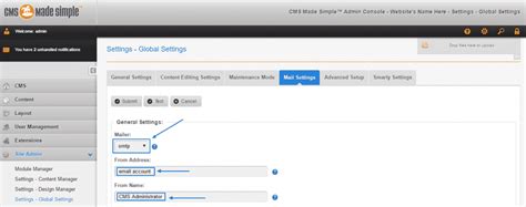 How To Configure Cms Made Simple Email Settings