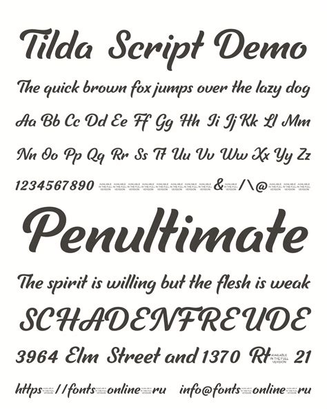 Tilda Script Demo Font