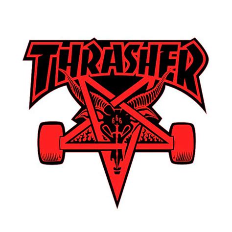 Thrasher Magazine Skate Goat Sticker Red Black Slugger Skate Store