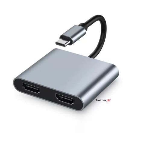 Jual Adapter Converter Type C To Dual HDMI Converter Type C To HDMI 2in1 Shopee Indonesia