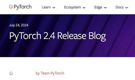 pytorch PyTorch 가 출시되었습니다 읽을거리 정보공유 파이토치 한국 사용자 모임