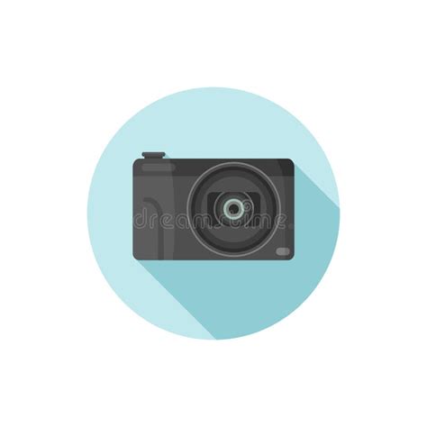 Vector Flat Design Compact Camera Stock Vector Illustration Of Black Photographer 202630549