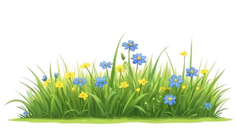 Grass And Flower Summer Grass Clipart 45802425 Png