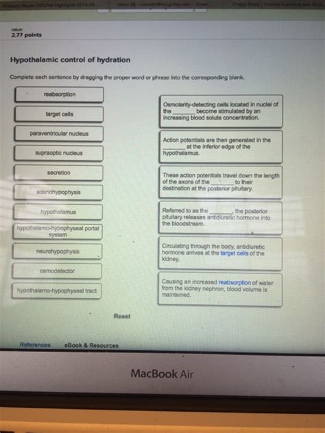 Solved Complete Each Sentence By Dragging The Proper Word