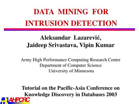 PPT DATA MINING FOR INTRUSION DETECTION PowerPoint Presentation Free Download ID