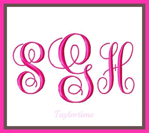 8 Initials Monogram Script Font Images Circle Script Monogram Font
