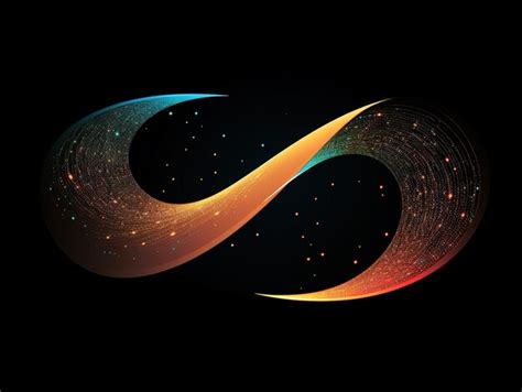 Premium Ai Image Abstract Colorful Infinity Loop On Black Background