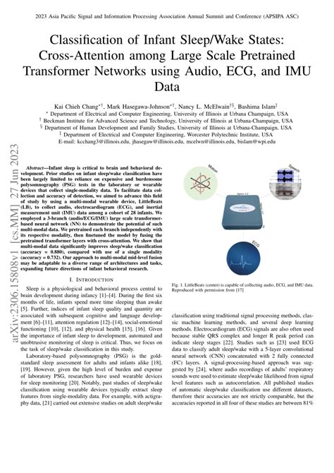 pdf classification of infant sleep wake states cross attention among