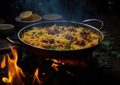 Premium Ai Image A Lamb Biryani Cooking Class Teaching Traditional Preparation Methods
