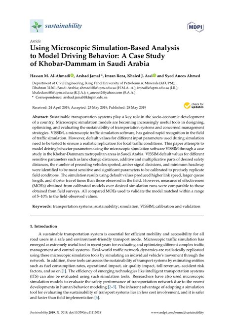 pdf using microscopic simulation based analysis to model driving