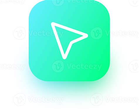 Sent Message Icon In Square Gradient Colors Navigation Signs