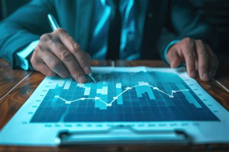 Business Professional Analyzing Financial Data On A Futuristic Digital