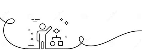 algorithm line icon business management sign continuous line with