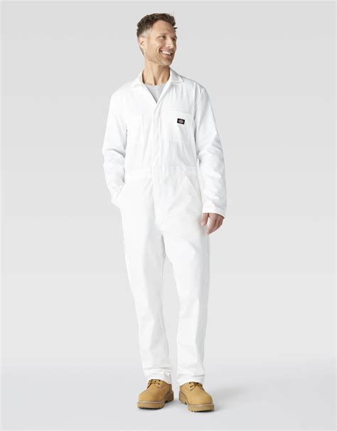 Cotton Long Sleeve Coveralls White Coveralls Long Sleeve Sleeves