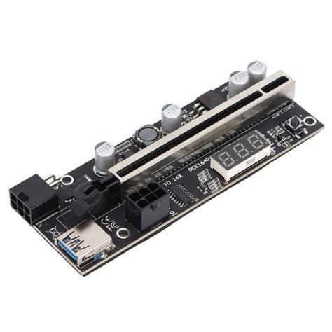 Fdit Carte De Carte Riser Pci E Carte Adaptateur Pci E Affichage De La Temp Rature Carte Riser