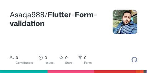 github asaqa988 flutter form validation