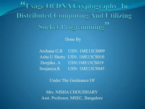 Implementation Of Dna Cryptography In Cloud Computing Andpptx