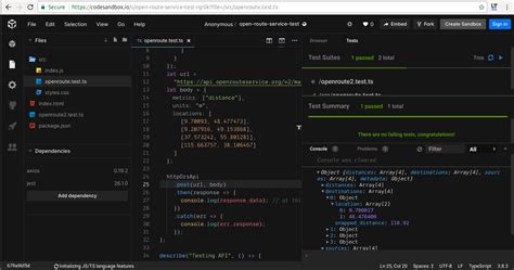 Is API Back End Ok Matrix Openrouteservice