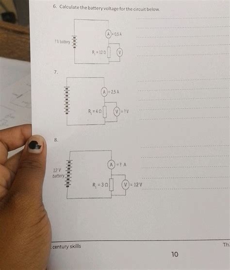 Calculate The Battery Voltage For The StudyX