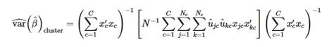 [q] proof of unbiasedness of clustered robust standard error variance