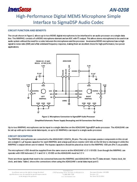 high performance digital mems microphone simple2 pdf input output