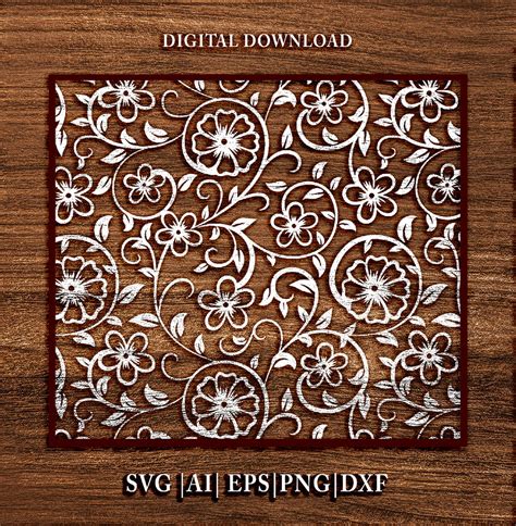 Tooled Leather Svg Floral Pattern Svg Seamless Pattern Swirls Pattern