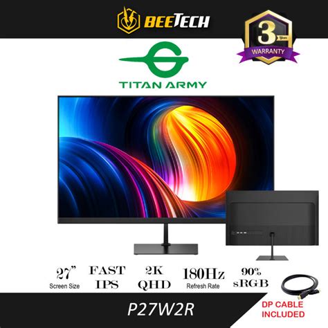 Titan Army 27 inch 2K QHD Fast IPS 180Hz 1ms Gaming Monitor (P27W2R) | Lazada