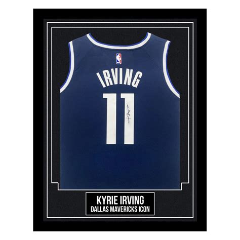 Kyrie Irving Signed Framed Jersey Dallas Mavericks Icon