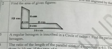 A Regular Hexagon Is Inscribed In A Circle Of Radius R Find The Perim He