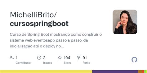 GitHub MichelliBrito Cursospringboot Curso De Spring Boot Mostrando Como Construir O Sistema