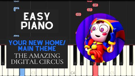 Your New Home Easy Piano Tutorial The Amazing Digital Circus Youtube