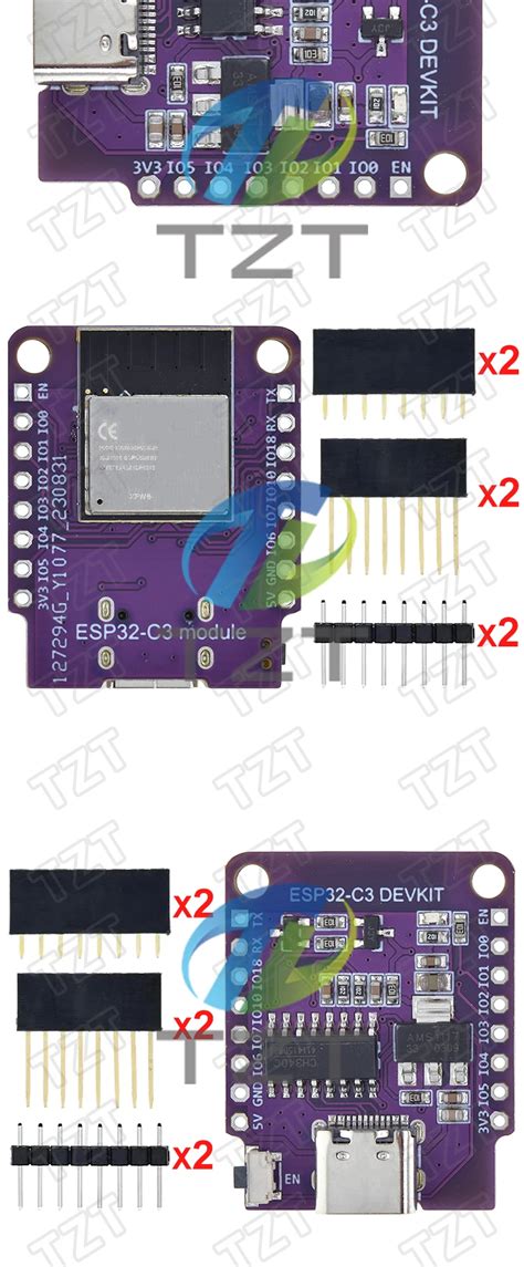 Tzt Wemos D1 Mini Esp8266 Esp32 Esp32 C3 Esp32 C3 Mini 1 N4 Serial Wifibluetooth Ch340g Esp8684