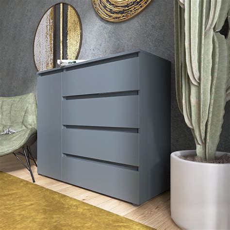 ᐉ Комод Эверест КЛ 3 Лайт 930х380х1050 мм Графитовый • Купить в Киеве Украине • Лучшая цена в