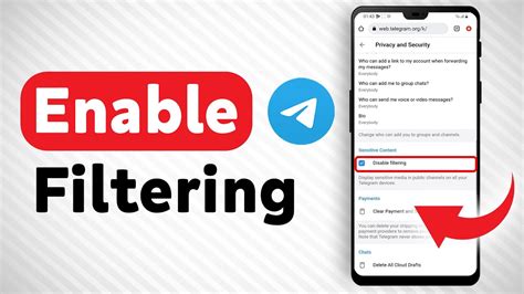 How To Enable Filtering In Telegram Full Guide Youtube