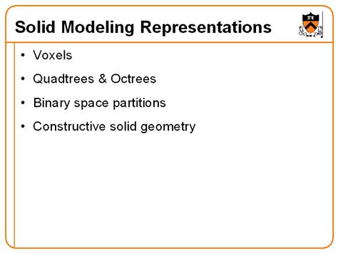 Solid Modeling Representations