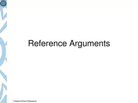 PPT Reference Arguments PowerPoint Presentation Free Download ID 3922348