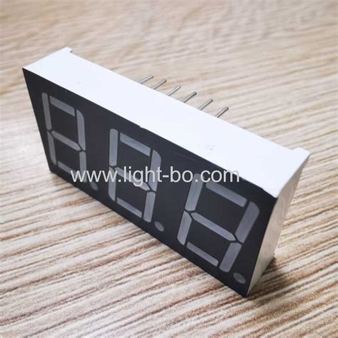 056 Triple Digit 7 Segment Led Display Common Anode Ultra Bright Red For Temperature Control