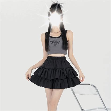 🤡캉캉스커트🤡발레코어 데이트룩 살랑 구김없는 캉캉 프릴 밴딩 미니스커트 기본치마 에이블리