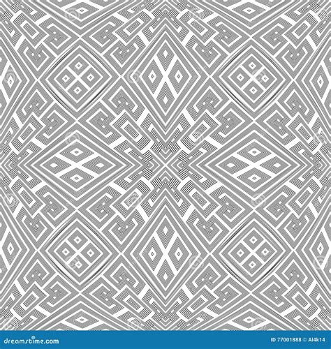 Optical Art Abstract Seamless Pattern Stock Vector Illustration Of Geometric Tile 77001888