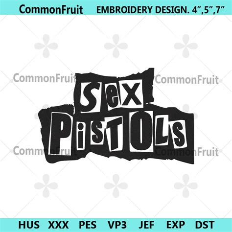 Sex Pistols Logo Rock Band Embroidery Design Download File Inspire Uplift