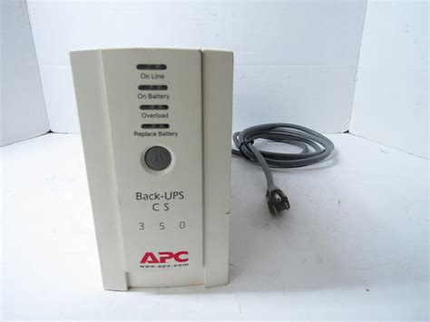 Used Apc Back Ups Cs350 Bk350 Uninterruptible Power Supply 6 Outlets Data Ports Ubb Threads