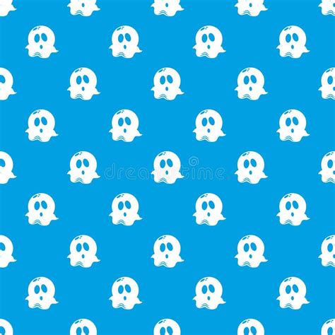 Ghost Pattern Vector Seamless Blue Stock Vector Illustration Of Geometric Evil 117577482