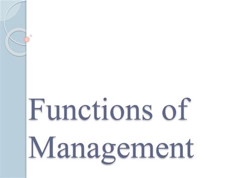 Functions Of Management Pptx
