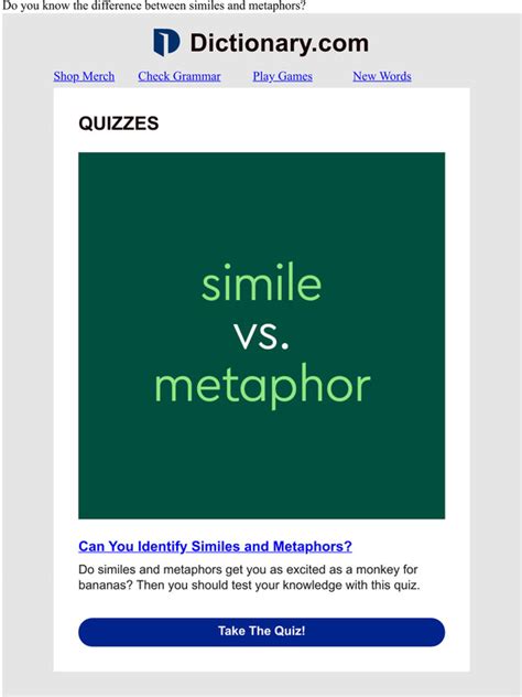Dictionary Com Is It A Simile Metaphor Or Neither Milled