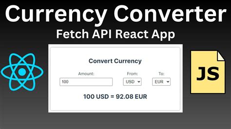 create currency converter app in react reactjs tutorial with fetch