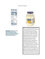 Lipids Label Assignment Nutrition Pdf Lipids Label Assignment Most Love This Spread On